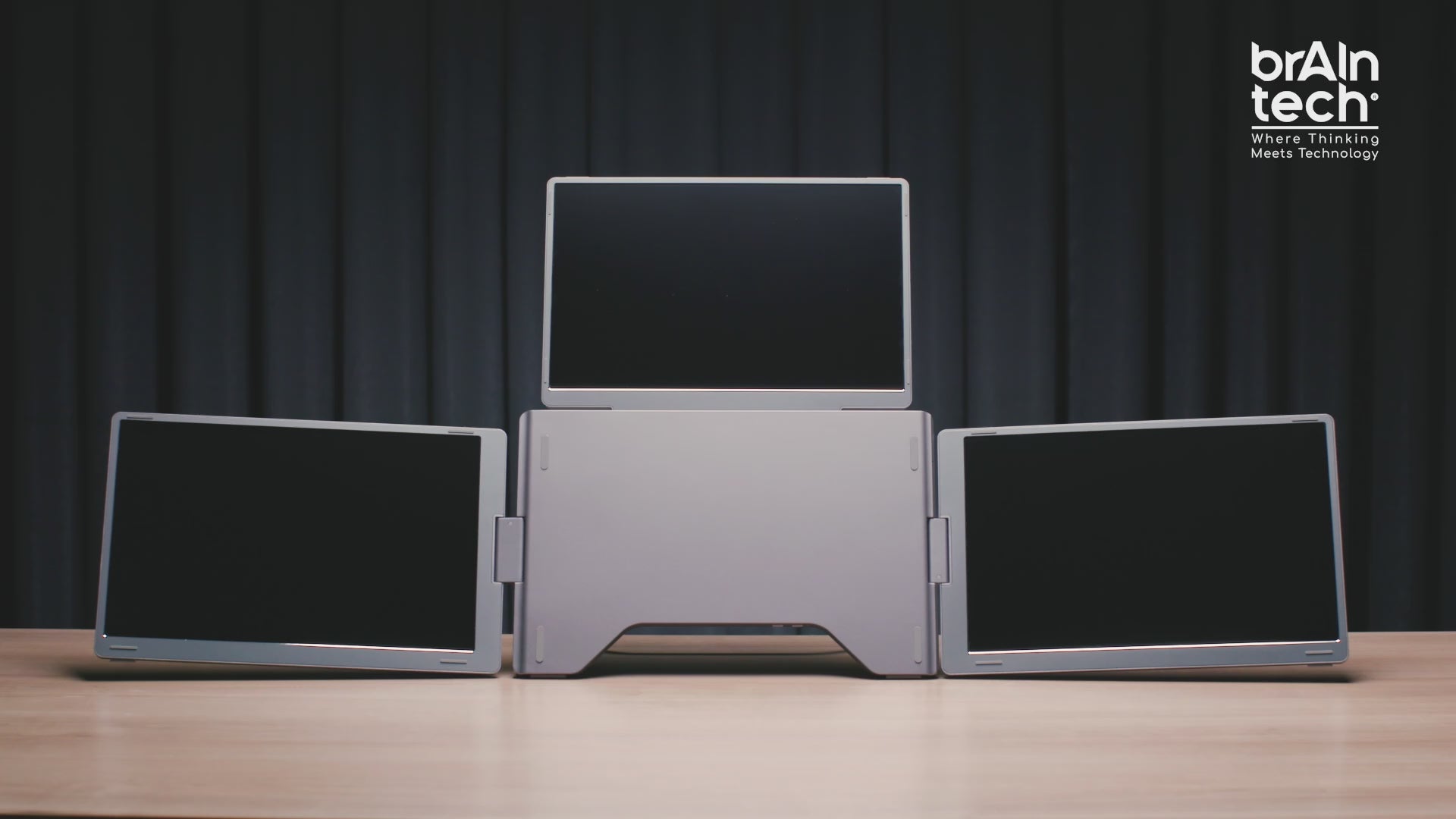 brAIntech : มอนิเตอร์ 3 หน้าจอ แบบพับได้ brAIntech TRI SCREEN – Tero Digital Shop